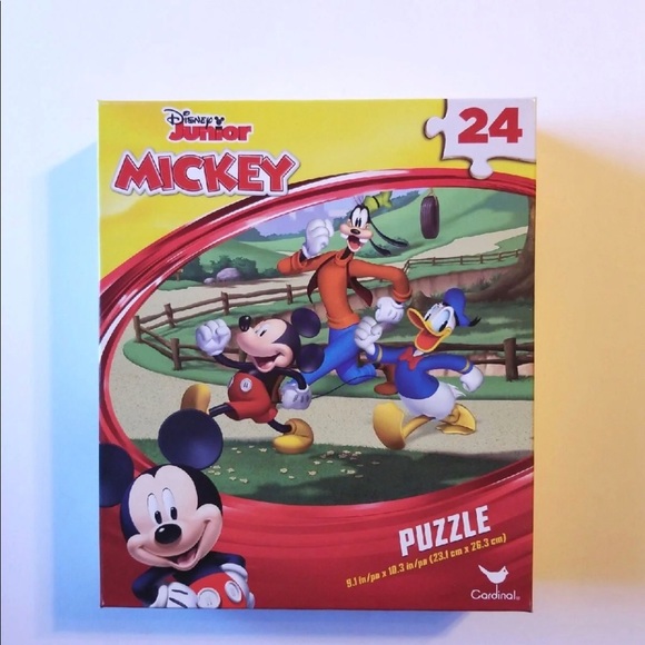 Disney | Accessories | Disney Mickey Mouse 24pc Puzzle Large Box | Poshmark
